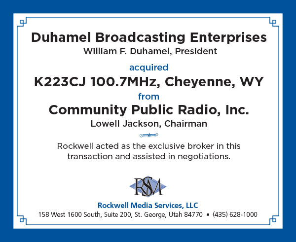 Transactions – Rockwell Media Services | St. George, Utah