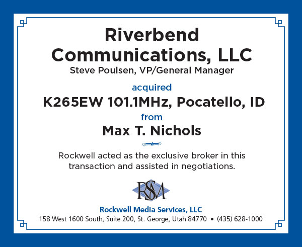 Transactions – Rockwell Media Services | St. George, Utah